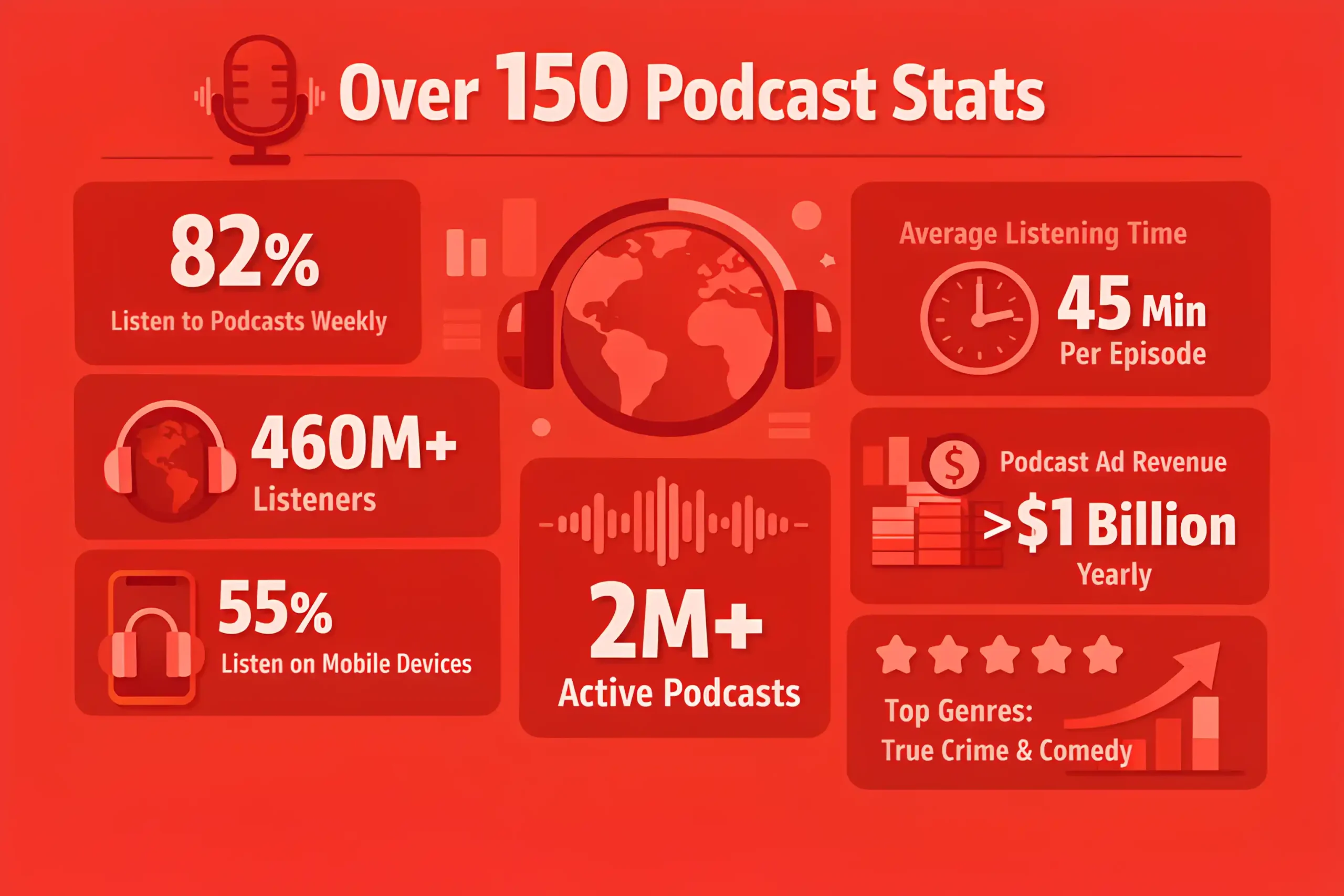 150+ Podcast Statistics for 2026 | NEWMEDIA.COM